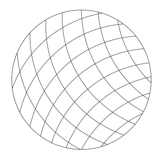 Shop | Category: Circle Patterns | Product: 3 inch curved crosshatch circle