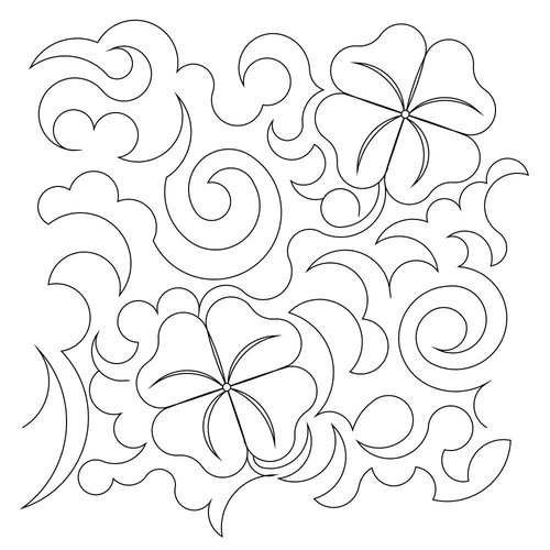 Shop | Category: Celtic / Irish | Product: 4 leaf clover damask E2E