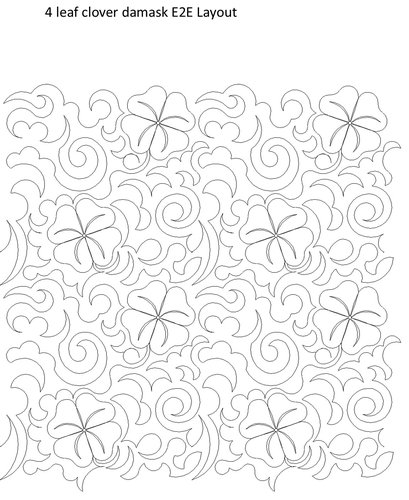 Shop | Category: Celtic / Irish | Product: 4 leaf clover damask E2E