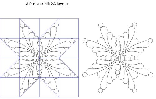 Shop | Category: Star Block Patterns | Product: 8 Ptd Star Blk 2A