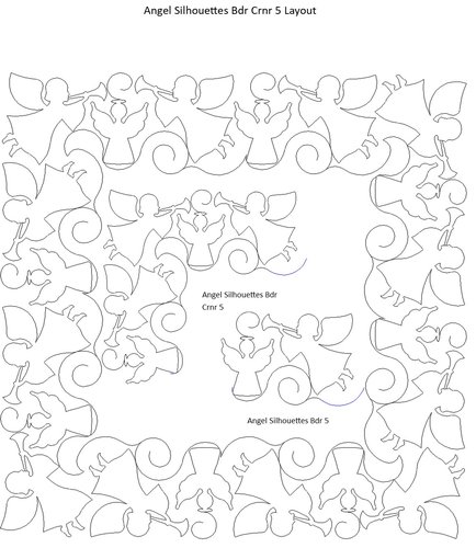 Shop | Category: Borders and Sashes | Product: Angel Silhouettes Bdr ...