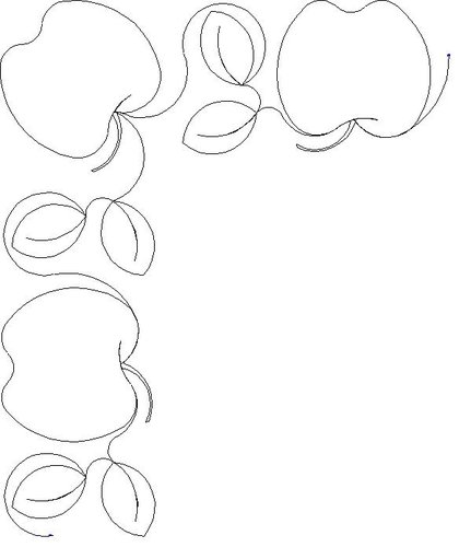 Shop | Category: Borders and Sashes | Product: Apple Border corner