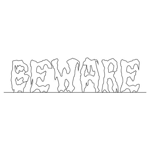 Shop | Category: Halloween / Fall | Product: Beware word P2P