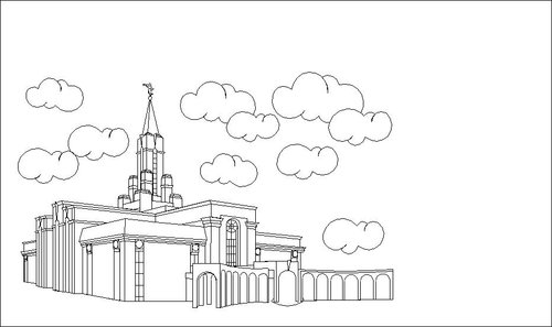 Shop | Category: Designed by Nancy Haacke | Product: Bountiful LDS Temple