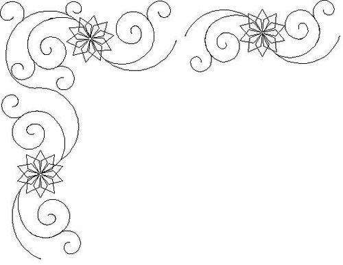 Shop | Category: Borders and Sashes | Product: Curlicue Bdr with snowflake