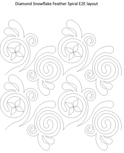 Shop | Category: Edge-to-Edge | Product: Diamond Snowflake Feather Spiral E2E