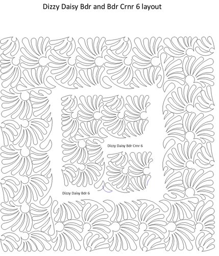 Shop | Category: Borders and Sashes | Product: Dizzy Daisy Bdr and Crnr 6