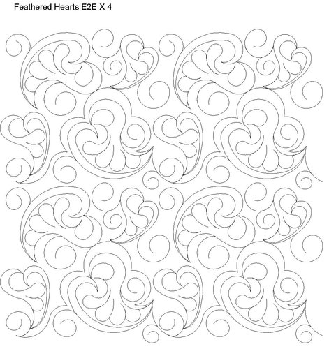 Shop | Category: Bread and butter E2E Patterns | Product: Feathered hearts E2E