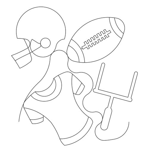 Shop | Category: Designed by Nancy Haacke | Product: Football Simple E2E