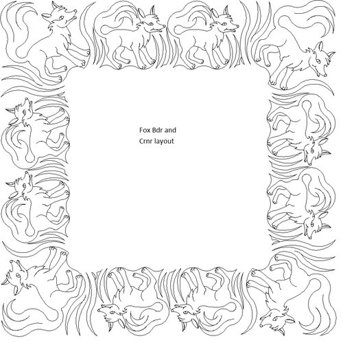 Shop | Category: Borders and Sashes | Product: Fox border and corner