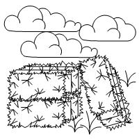 Shop | Category: Blocks | Product: Hay Bales Block