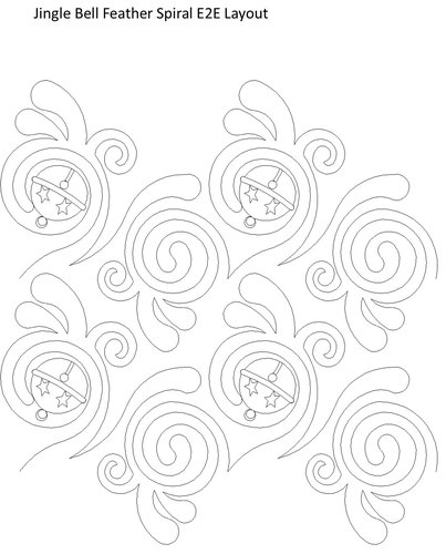 Shop | Category: Edge-to-Edge | Product: Jingle Bell Feather Spiral E2E