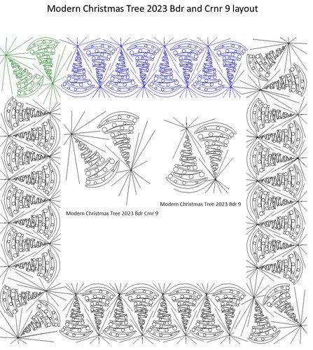 Shop | Category: Borders and Sashes | Product: Modern Christmas Tree ...