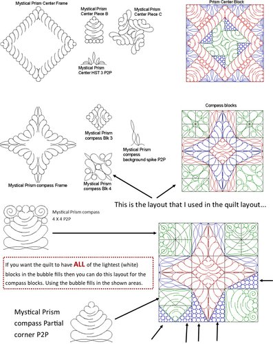 Shop | Category: Digitized patterns for Wing & a Prayer quilts | Product: Mystical Prism quilt set