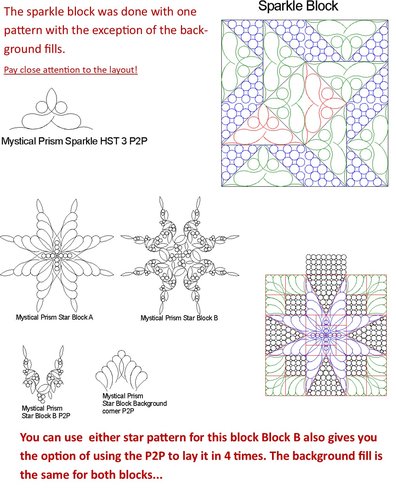 Shop | Category: Digitized patterns for Wing & a Prayer quilts | Product: Mystical Prism quilt set