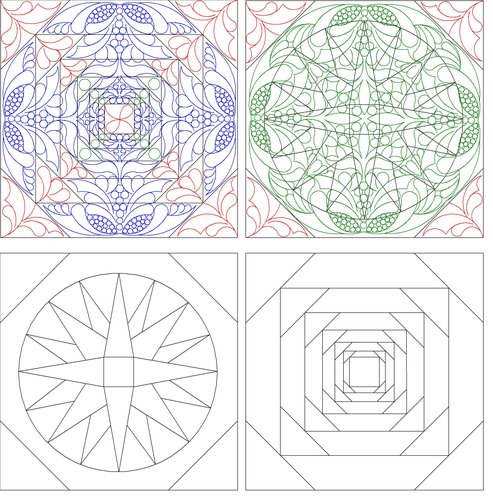 Shop | Category: Feathers / Pearls / curls | Product: 1 New Moon quilt ...