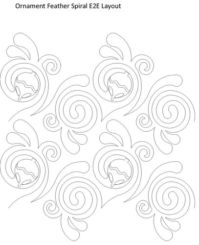 Shop | Category: Edge-to-Edge | Product: Ornament Feather Spiral E2E