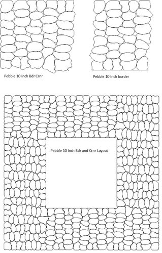 Shop | Category: Borders and Sashes | Product: Pebble 10 inch Bdr and Crnr