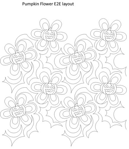 Shop | Category: Edge-to-Edge | Product: Pumpkin Flower E2E