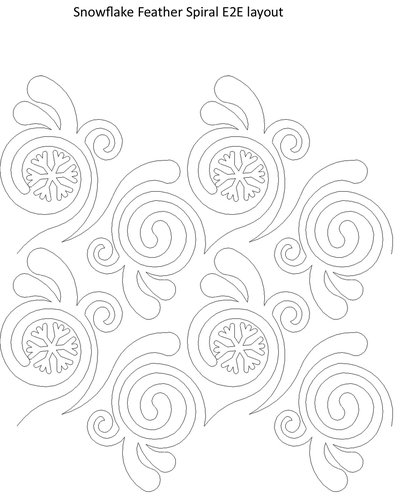 Shop | Category: Edge-to-Edge | Product: Snowflake Feather Spiral E2E