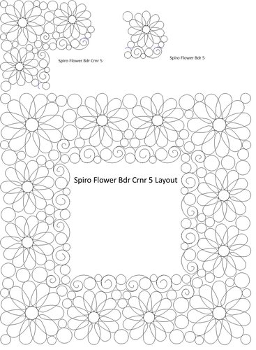 Shop | Category: Borders and Sashes | Product: Spiro Flower Bdr and Crnr 5