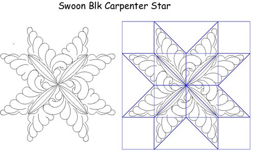 Shop | Category: Star Block Patterns | Product: Swoon Blk Carpenter Star