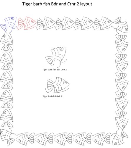 Shop | Category: Borders and Sashes | Product: Tiger barb fish Bdr and ...