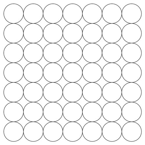 Shop | Category: Blocks | Product: 1 inch circle blk 7 x 7