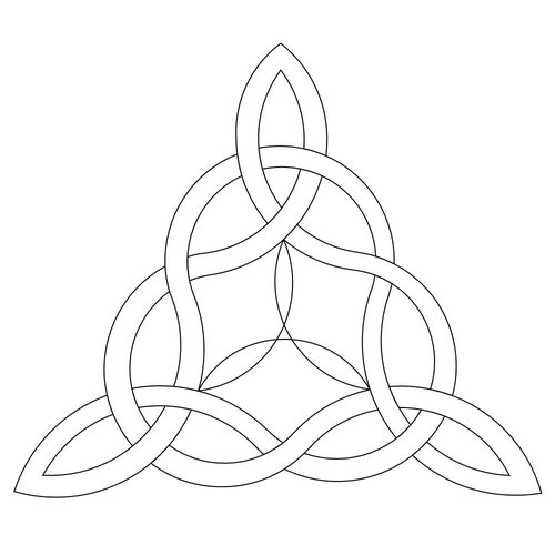 Shop | Category: Shapes | Product: 60 degree Tri Celtic Knot 11