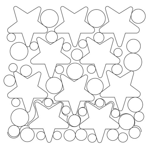 Shop | Category: Americana | Product: Americana Stars and Circles E2E 9 inch