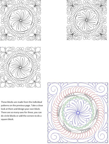 Shop | Category: Circle Patterns | Product: Circle in a Square block set