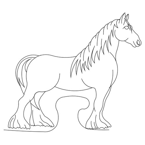Shop | Category: Animals / Mammals | Product: Clydesdale Horse 2 Bdr