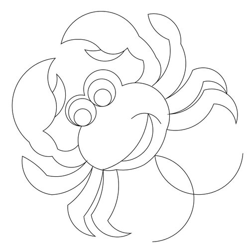 Shop | Category: Borders and Sashes | Product: Crab border corner