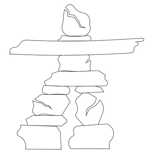 Shop | Category: Motiffs | Product: Inukshuk Motiff