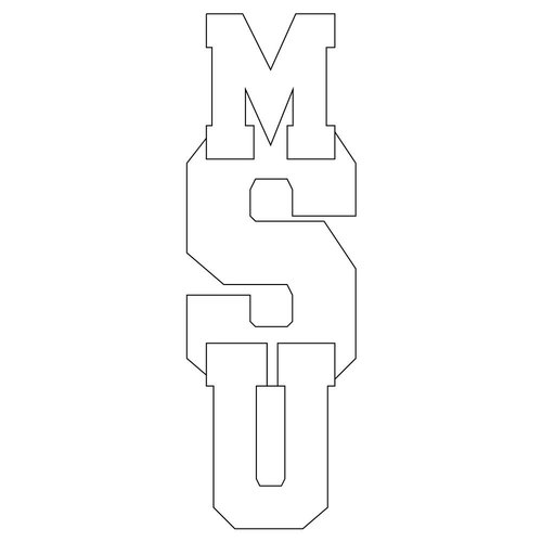 Shop | Category: lettering / words / phrases | Product: MSU Letters