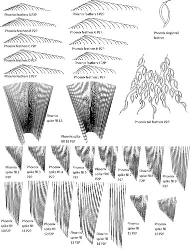 Shop | Category: Birds / Fowl / Insects | Product: The Phoenix pattern set